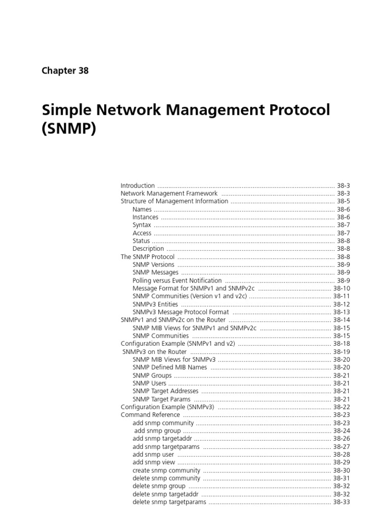 Simple Network Management Protocol (SNMP) | PDF | Communications ...