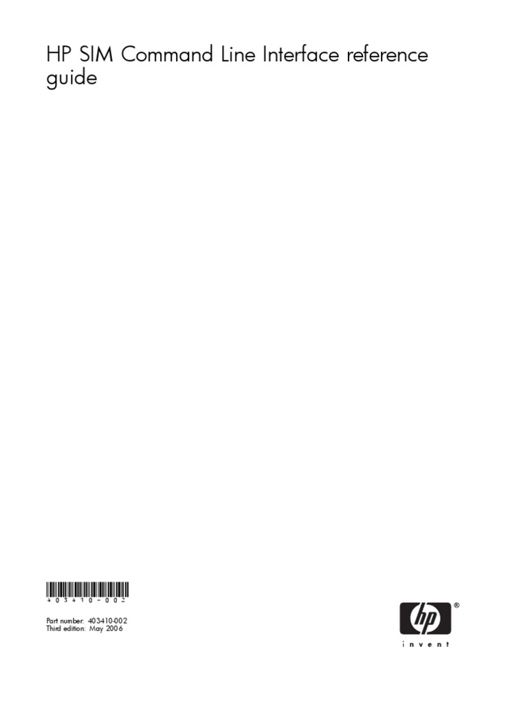 Hpsim Command Line Interface Pdf Secure Shell Command Line Interface
