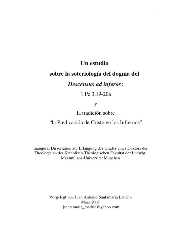 Soteriología del Descensus ad Inferos | PDF | Ireneo | Dogma