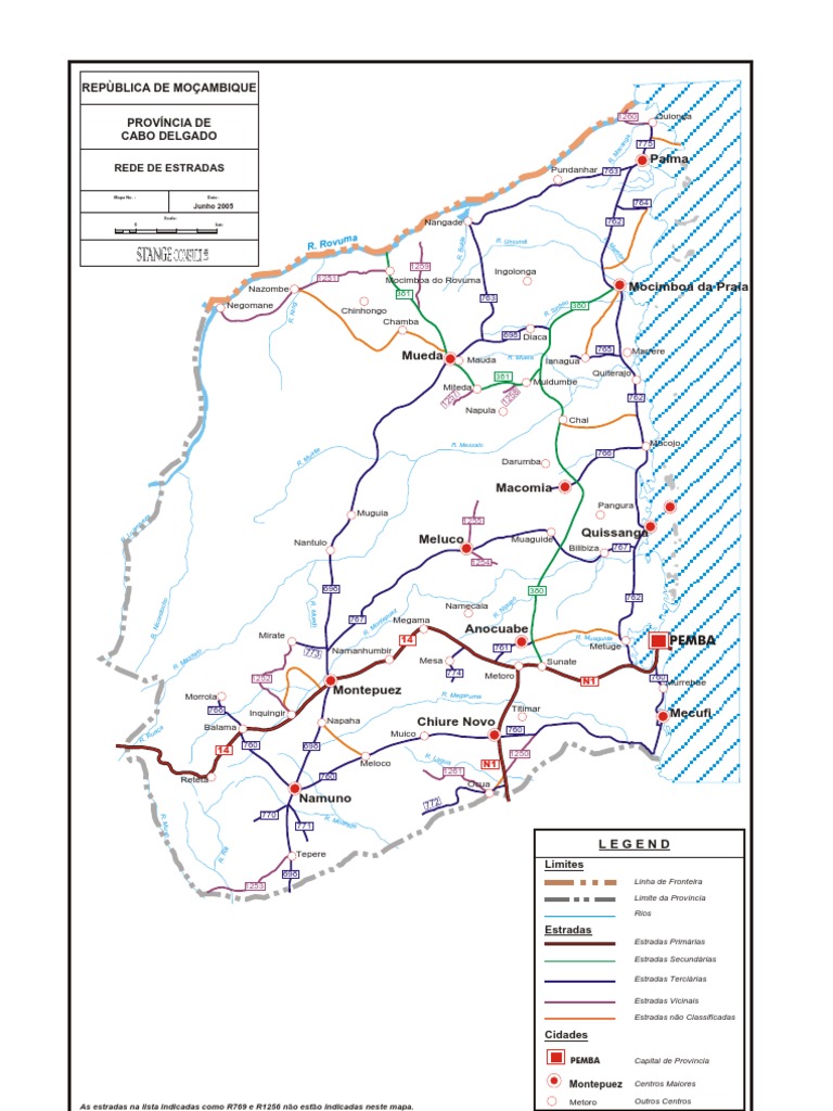 Mapa da Província de Cabo Delgado | PDF