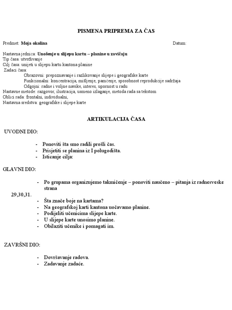 Slijepa Karta-Planine | PDF