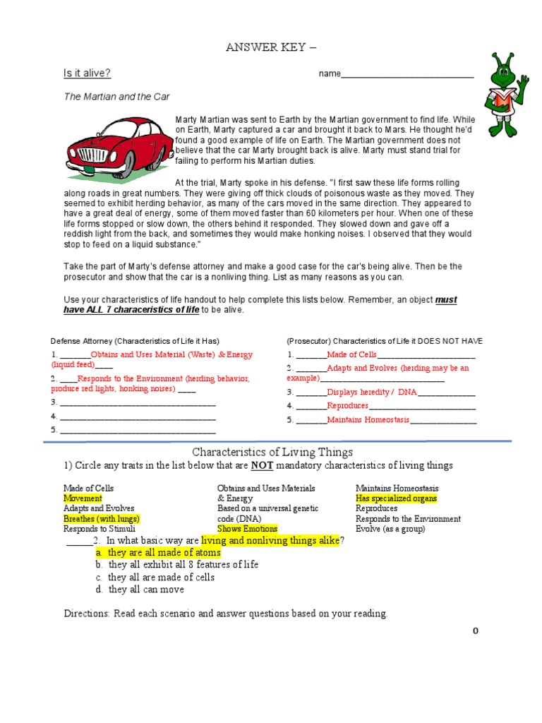 03 Martian Car Alive Key | PDF | Life | Heredity