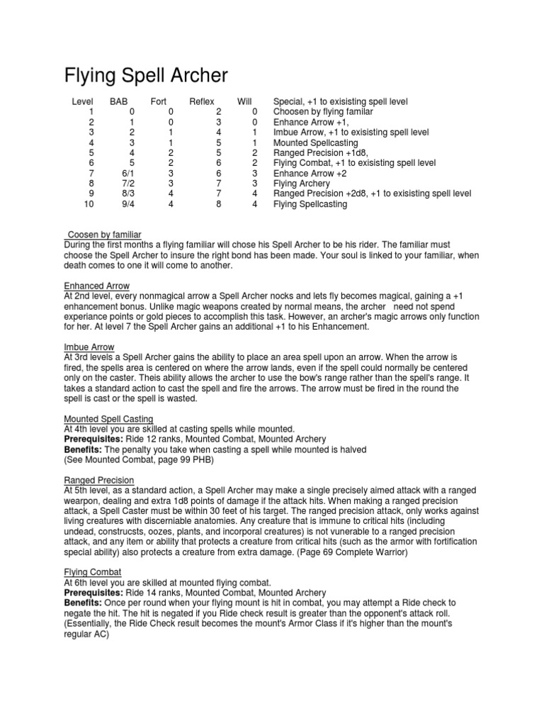 Flying Spell Archer | Archery | Arrow