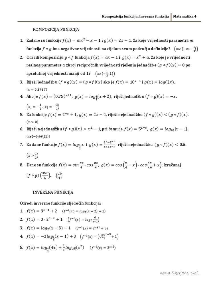 Kompozicija Inverzna | PDF