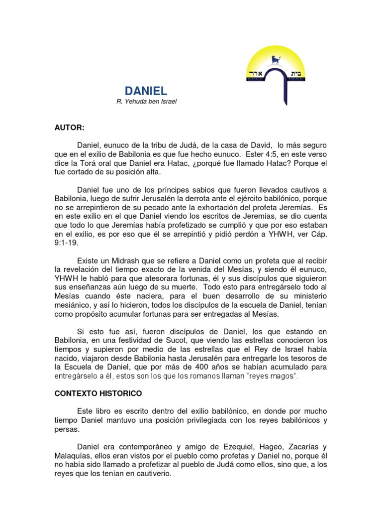 Libro de Daniel | PDF | Daniel (figura bíblica) | Mesías