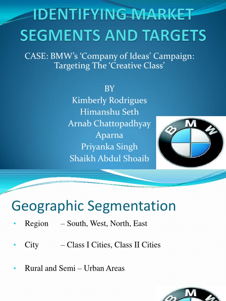 BMW (Chapter7) | PDF | Market Segmentation | Motivation