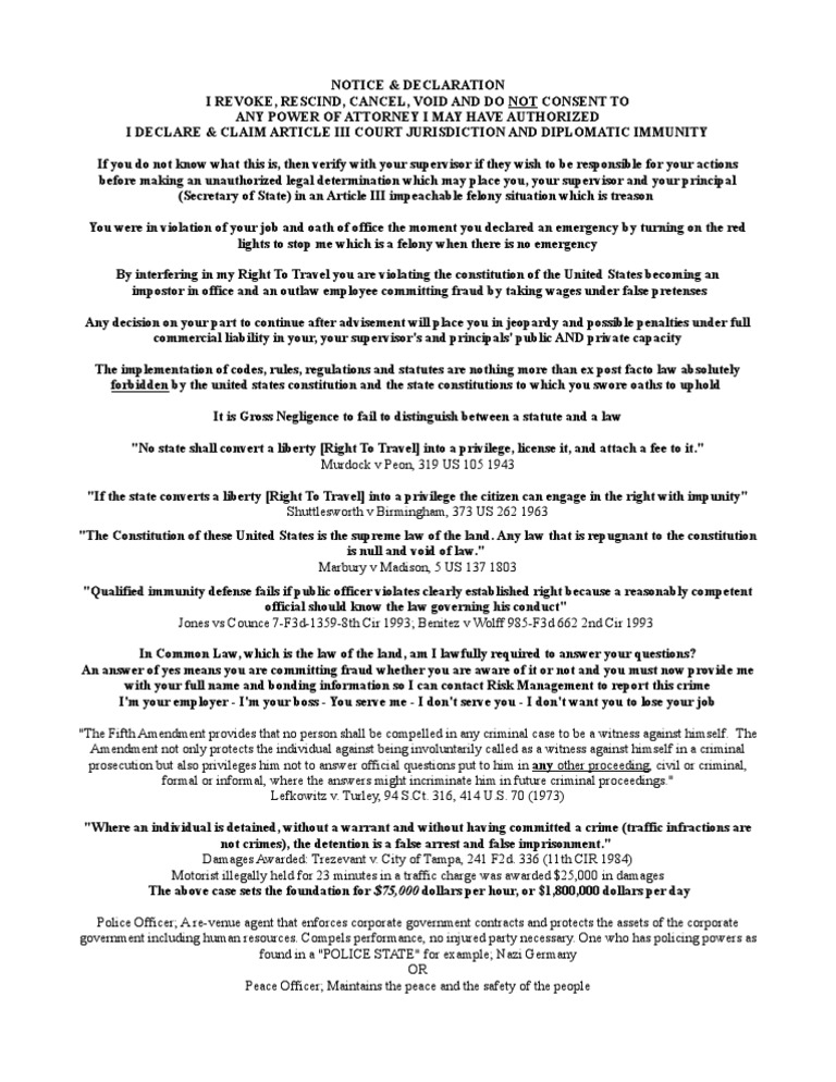 How To Stop An Arrest | PDF | Article Three Of The United States ...