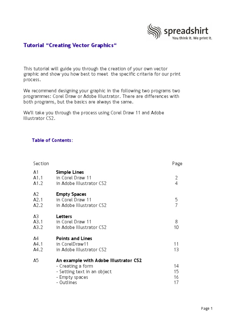 Tutorial "Creating Vector Graphics" | PDF