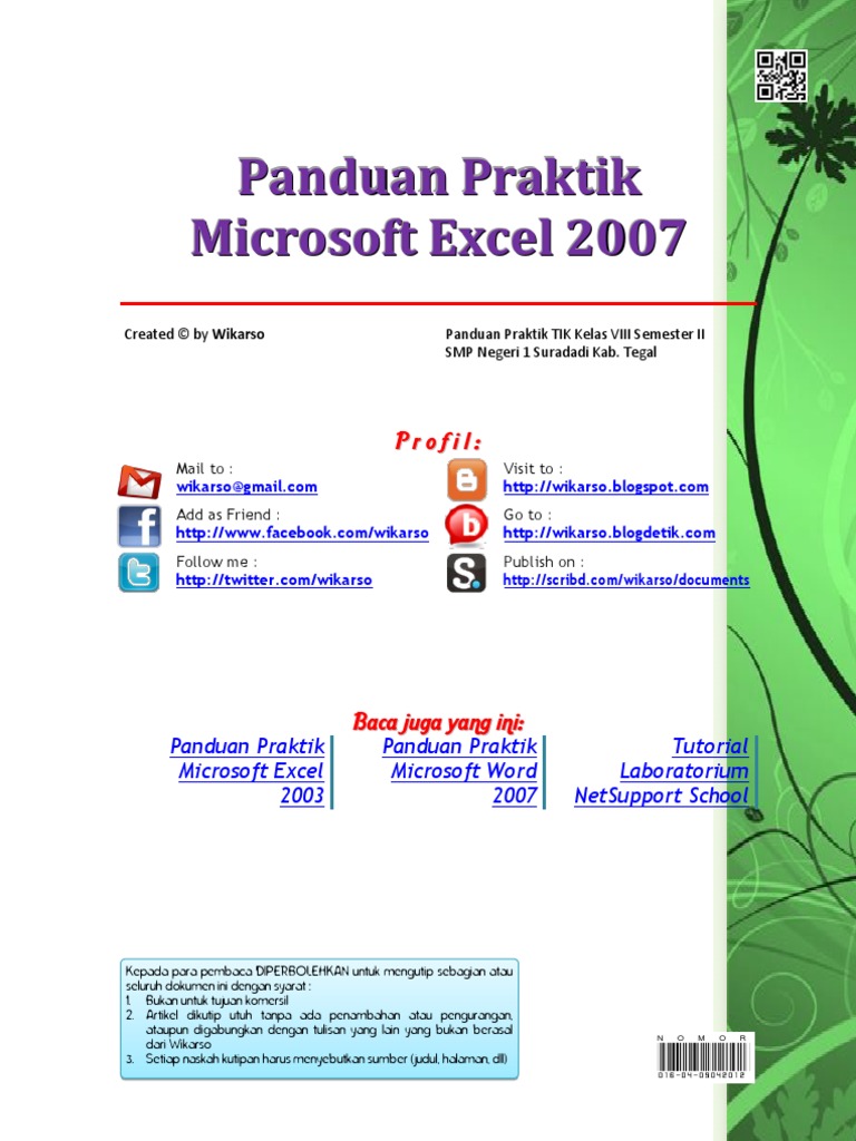 Buku Panduan Praktik Microsoft Excel 2007 | PDF | Metode & Bahan Ajar ...