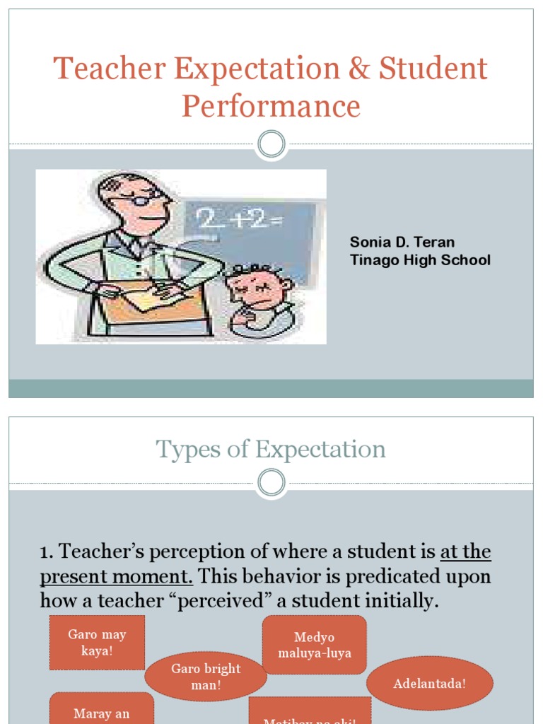 Teacher Expectation Student Performance | Homework | Teachers