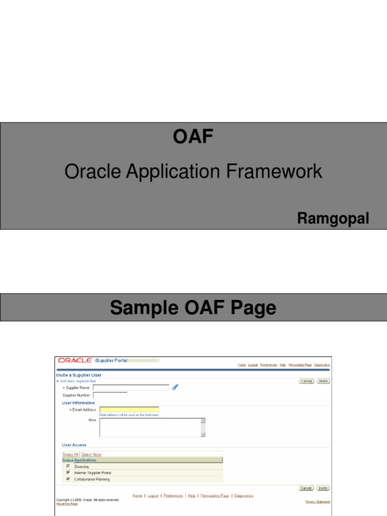 Oracle Application Framework: Ramgopal | PDF | Software Framework | Computer File