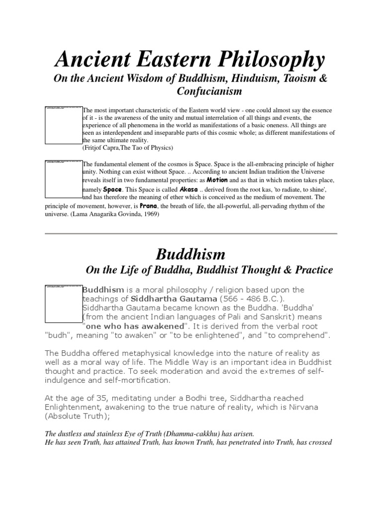 Ancient Eastern Philosophy | PDF | Tao | Brahman