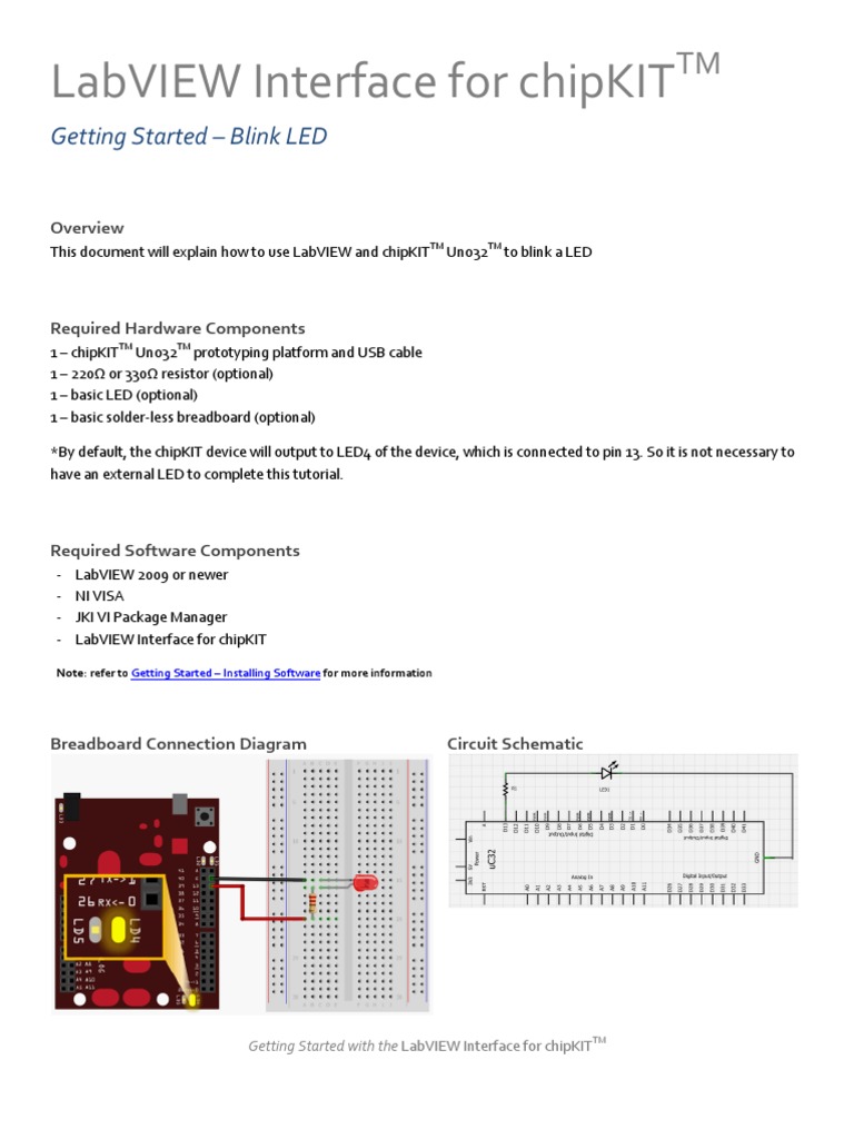 Labview Interface For Chipkit: Getting Started - Blink Led | Download Free PDF | Control Flow ...