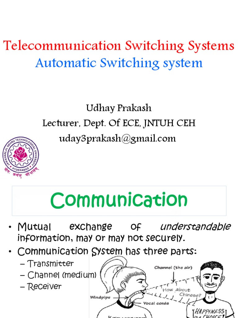 Telecommunication Switching System Part 01 Udhay Prakash Jntuh | PDF ...