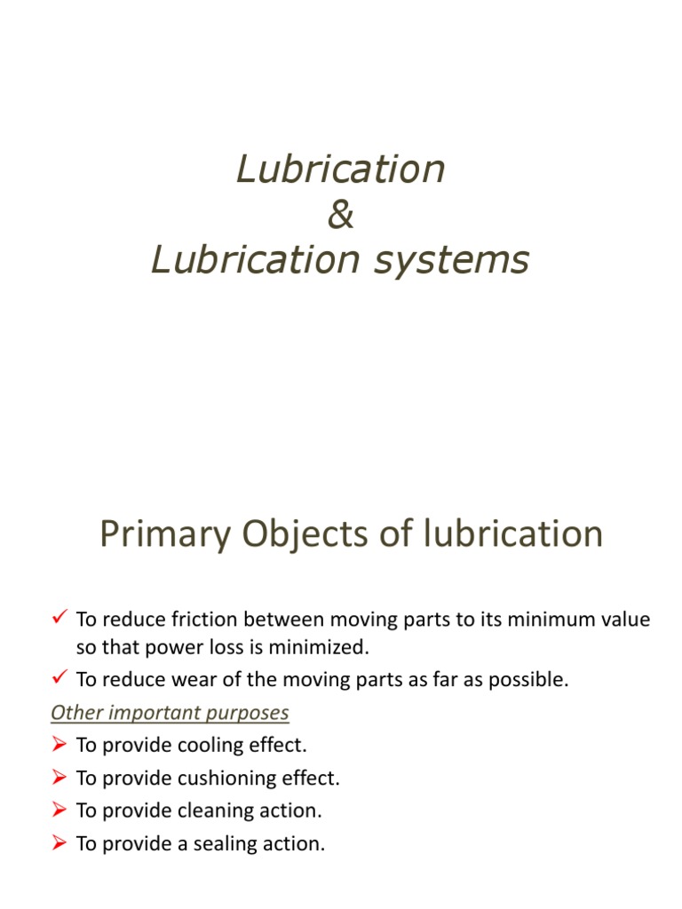 Lubrication Lubrication Systems Download Free Pdf Lubricant