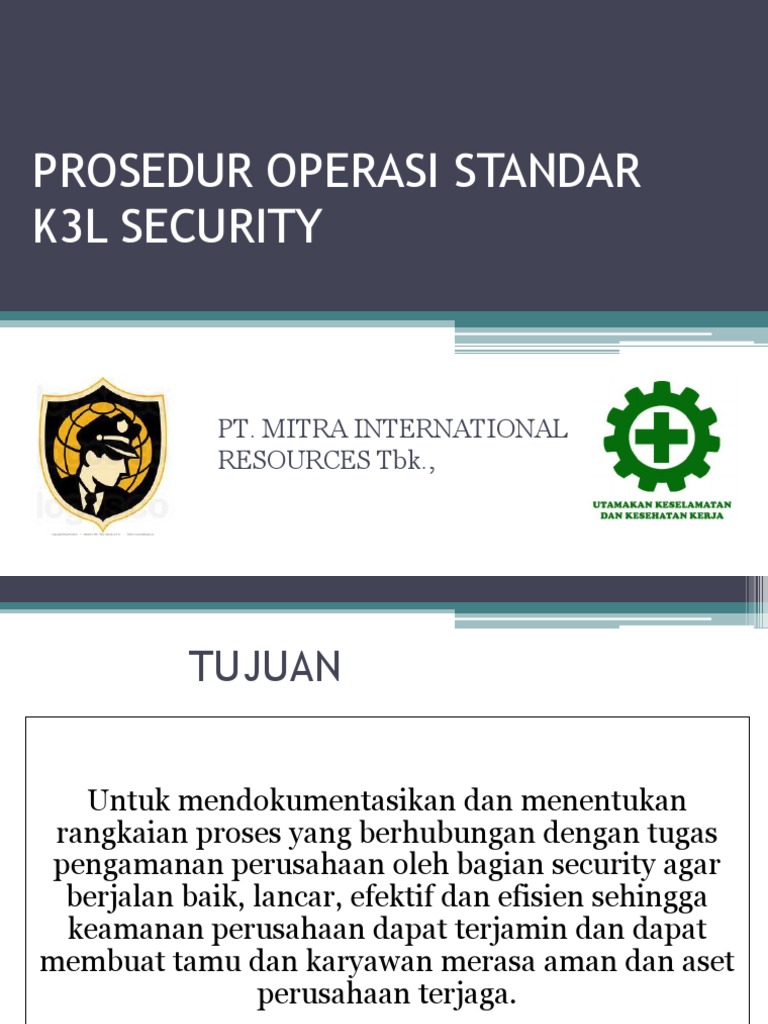 Prosedur Operasi Standar k3l Security | PDF | Bisnis