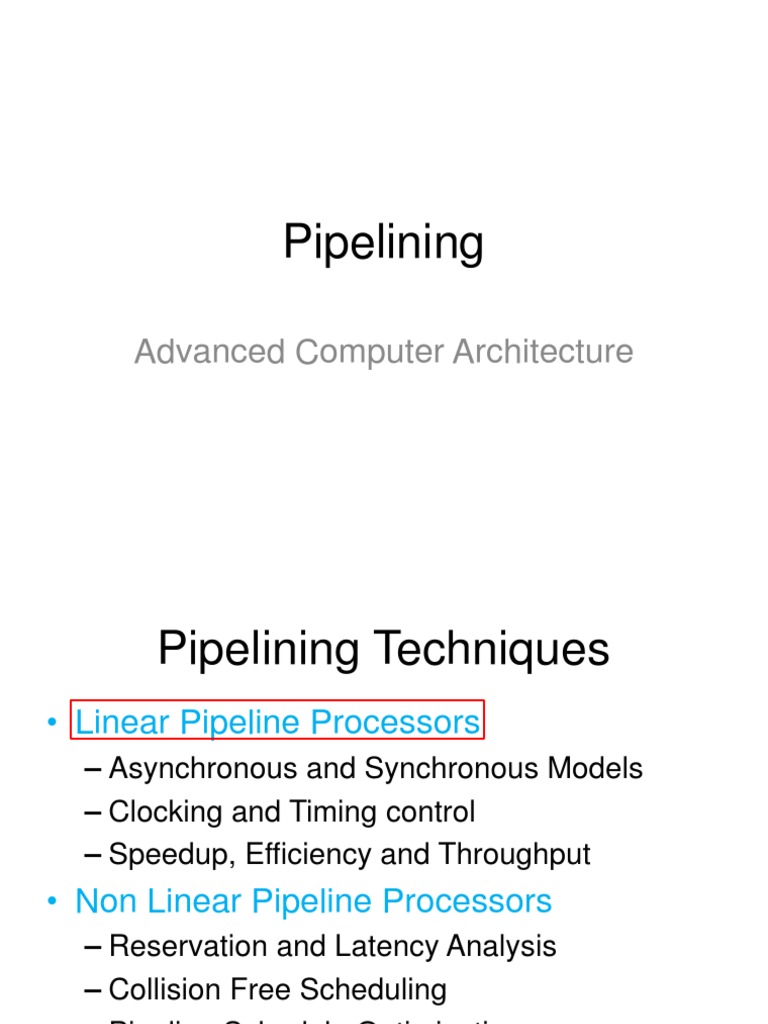 Pipelining: Advanced Computer Architecture | PDF | Central Processing Unit | Computer Hardware