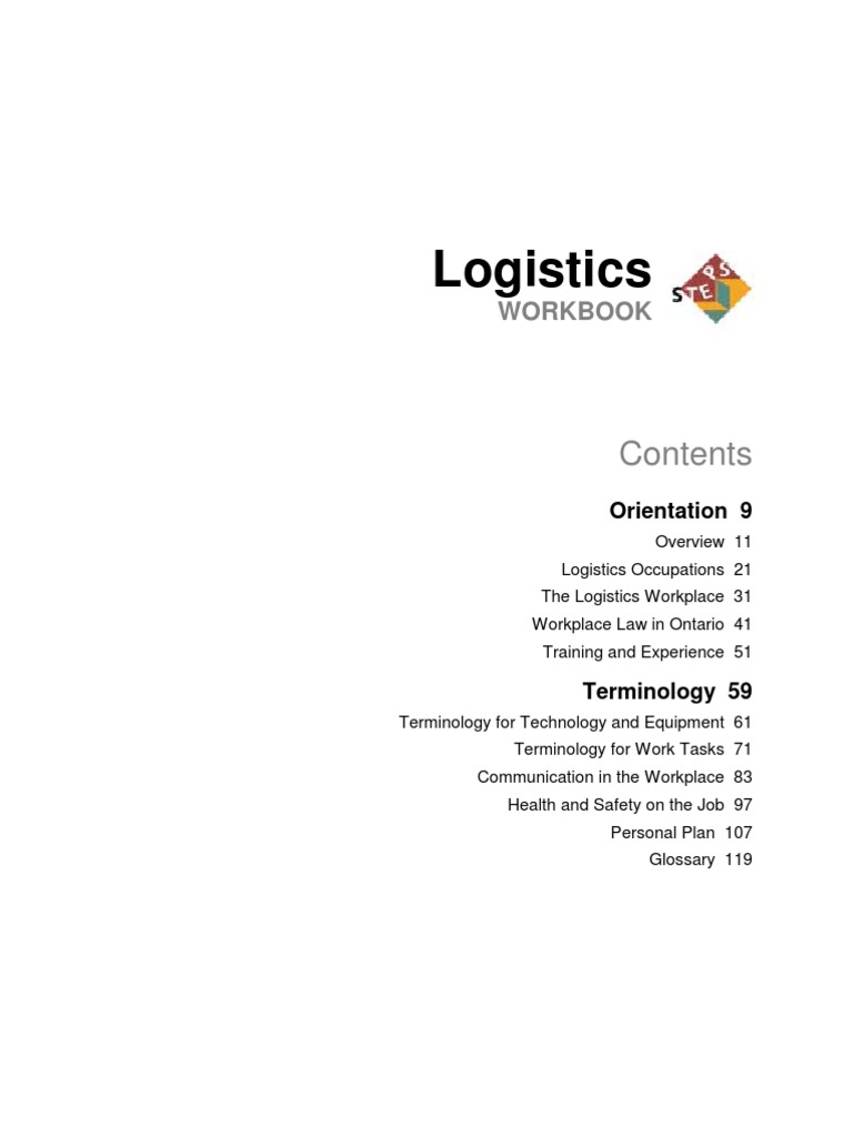 Logistics Work Book | PDF | Logistics | Supply Chain Management