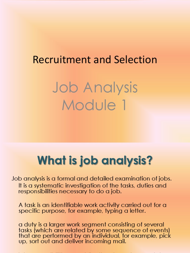 Recruitment and Selection Module 1 | PDF | Employment | Marketing