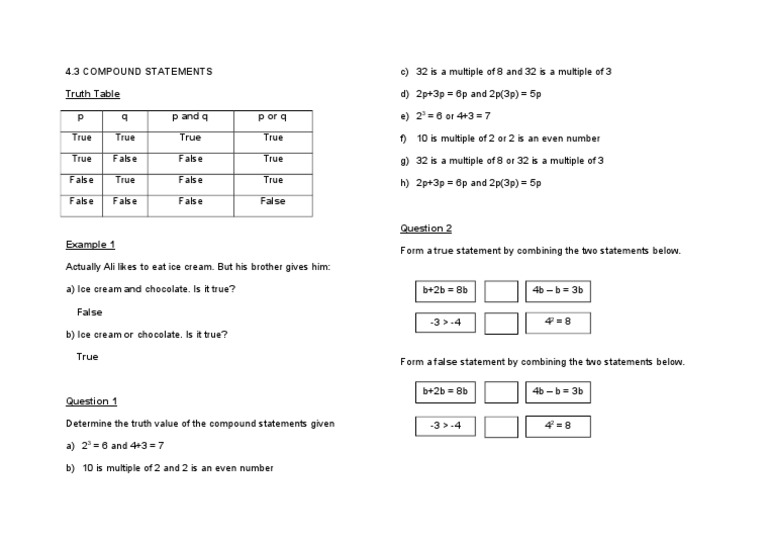 Mathematical Reasoning Form 4 | PDF | Teaching Methods & Materials ...