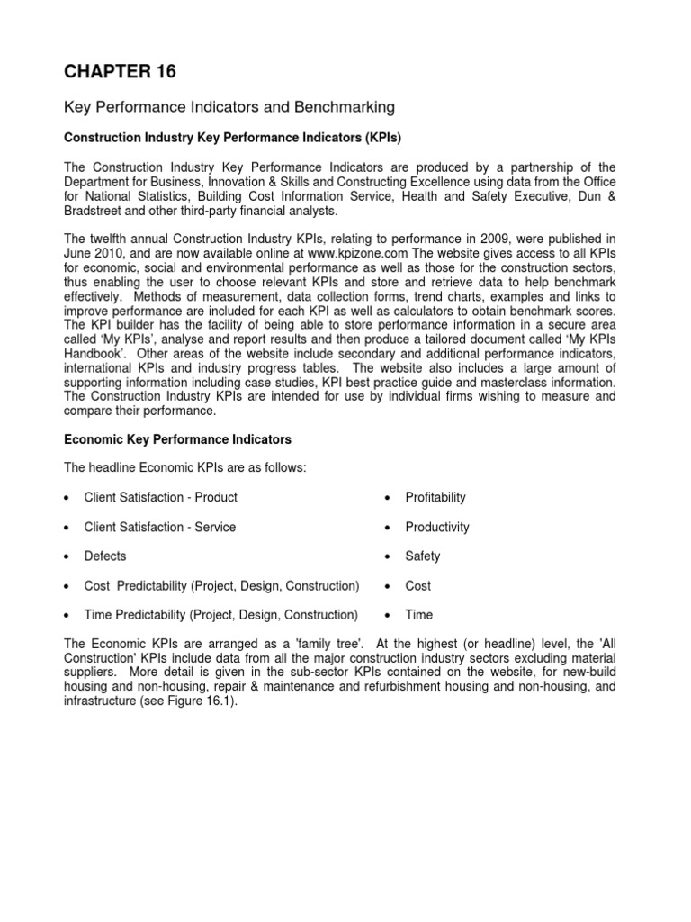 Key Performance Indicators and Benchmarking | PDF | Performance ...