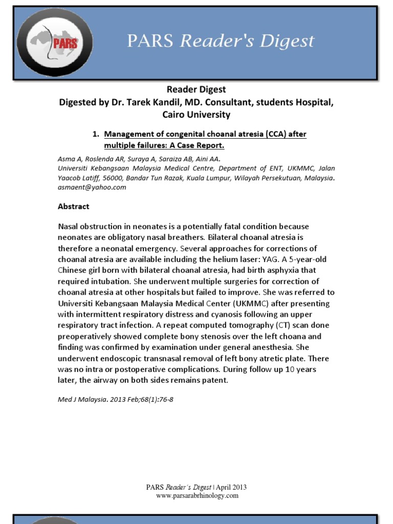 PARS Reader's Digest - Apr 2013 | Download Free PDF | Allergy | Health ...