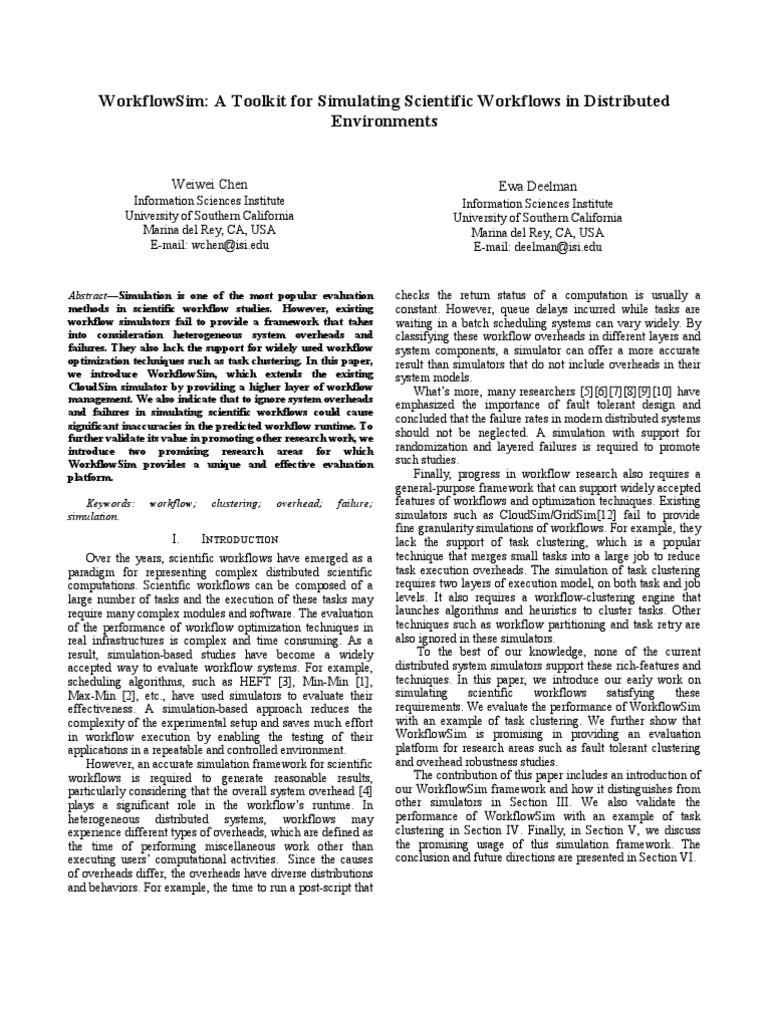 Workflowsim | PDF | Cluster Analysis | Simulation