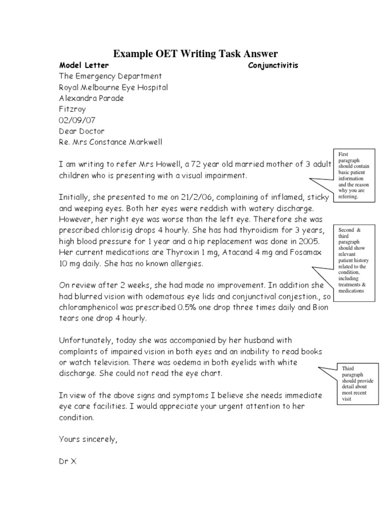 Sample Doctor Model Letter Conjunctivitis | PDF