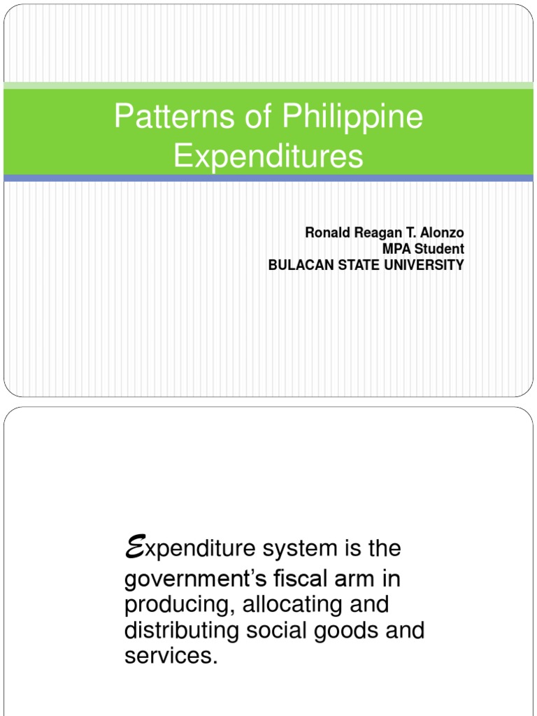 Philippine Expenditure Pattern | PDF | Employment | Public Economics