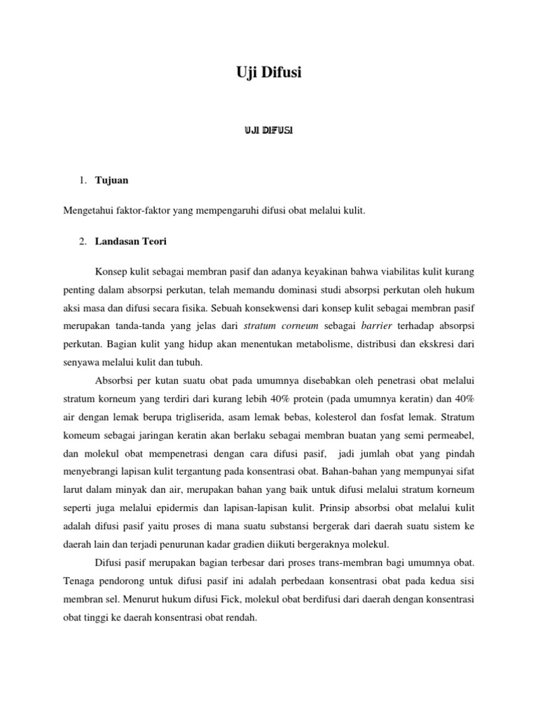 Uji Difusi | PDF
