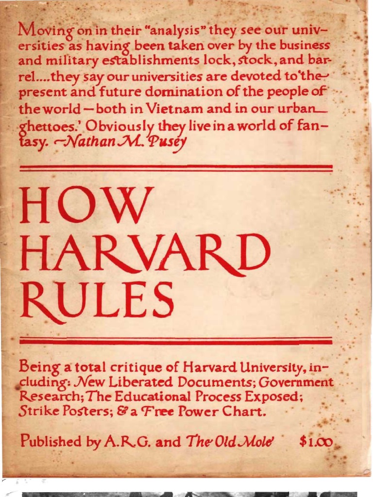 How Harvard Rules | PDF | Affordable Housing | Harvard University