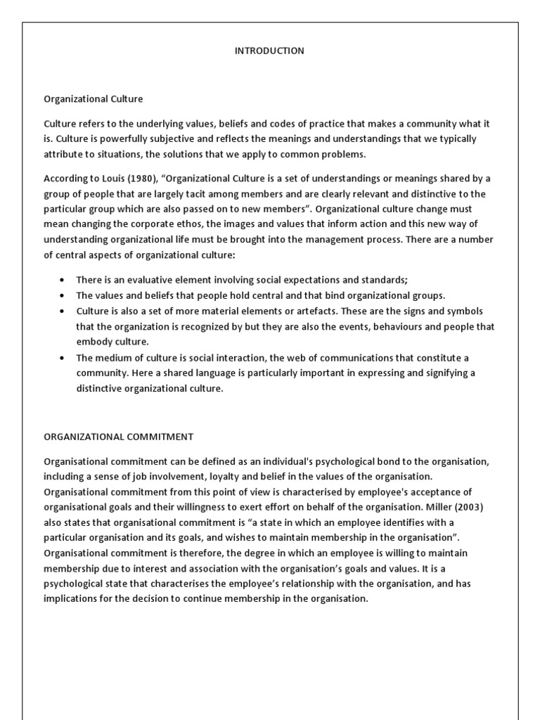 OCTAPACE and Organizational Commitment | PDF | Organizational Culture ...