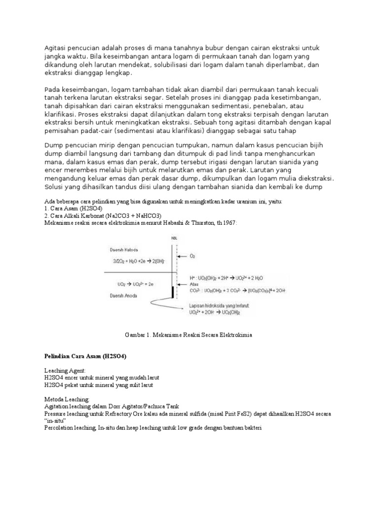 Teknik Ekstraksi Logam dan Uranium | PDF