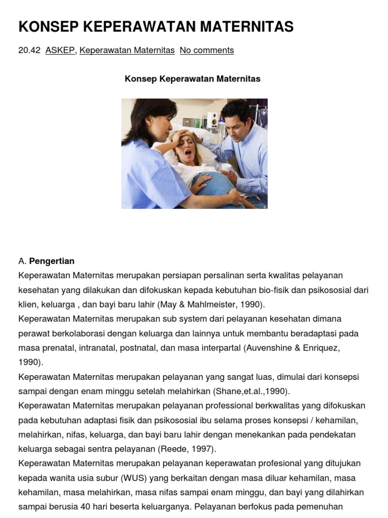 Konsep Keperawatan Maternitas | PDF