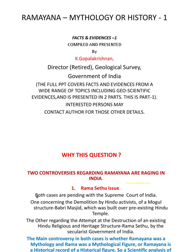 Historical Evidence of Ramayana | PDF | Ramayana | Rama