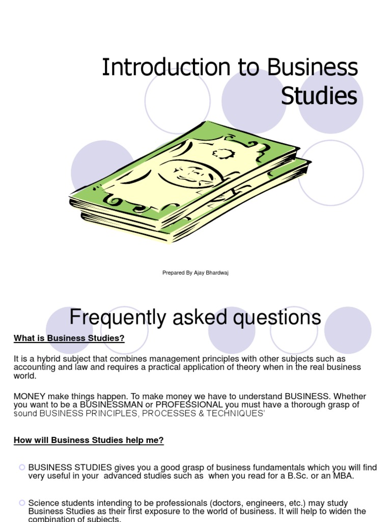 Introduction To Business Studies | PDF | Business | Marketing