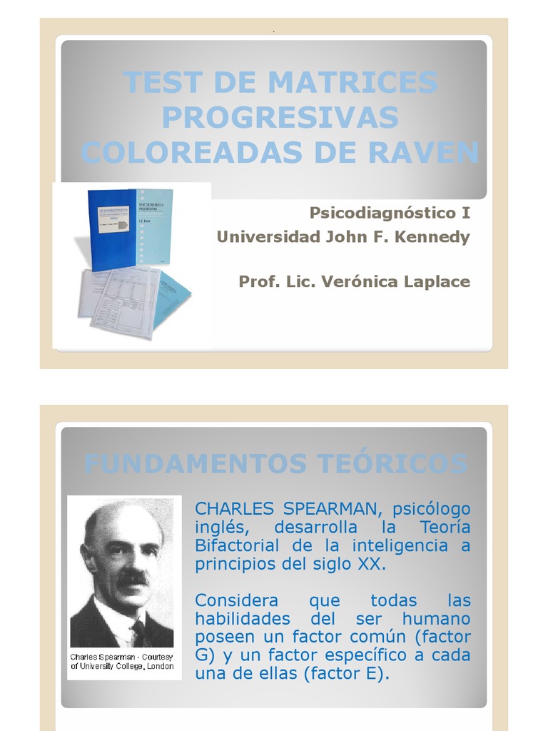 Test de Matrices Progresivas Coloreadas de Raven | PDF