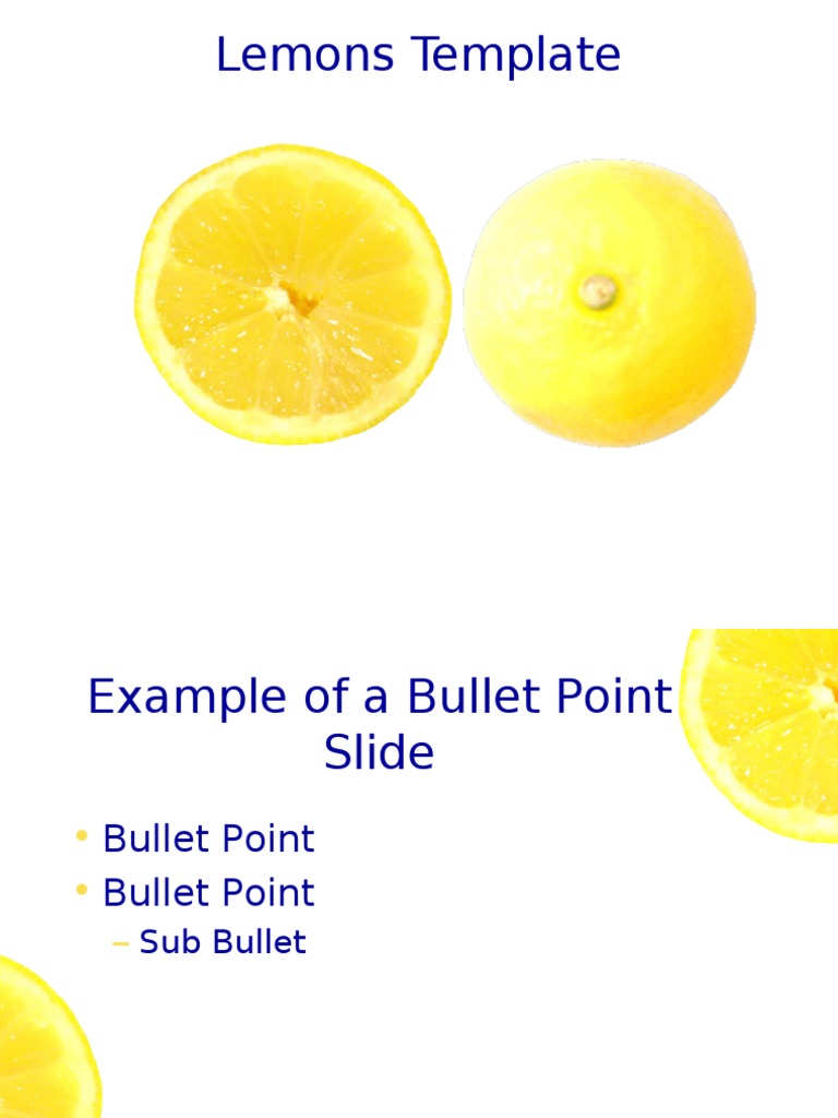 Lemons Template for Presentations | PDF