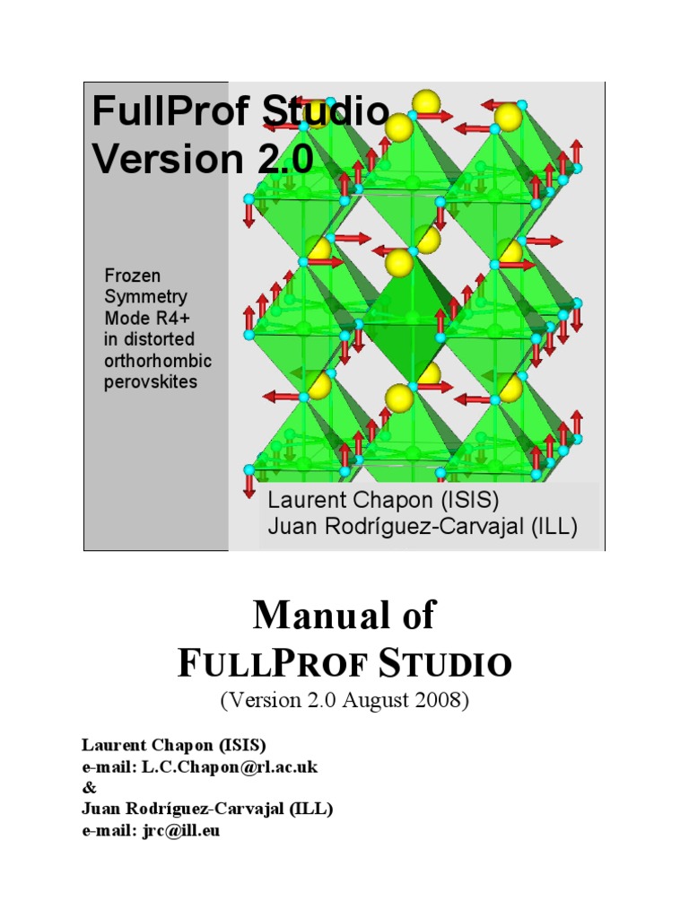 Manual FullProf Studio | Download Free PDF | Crystal Structure ...