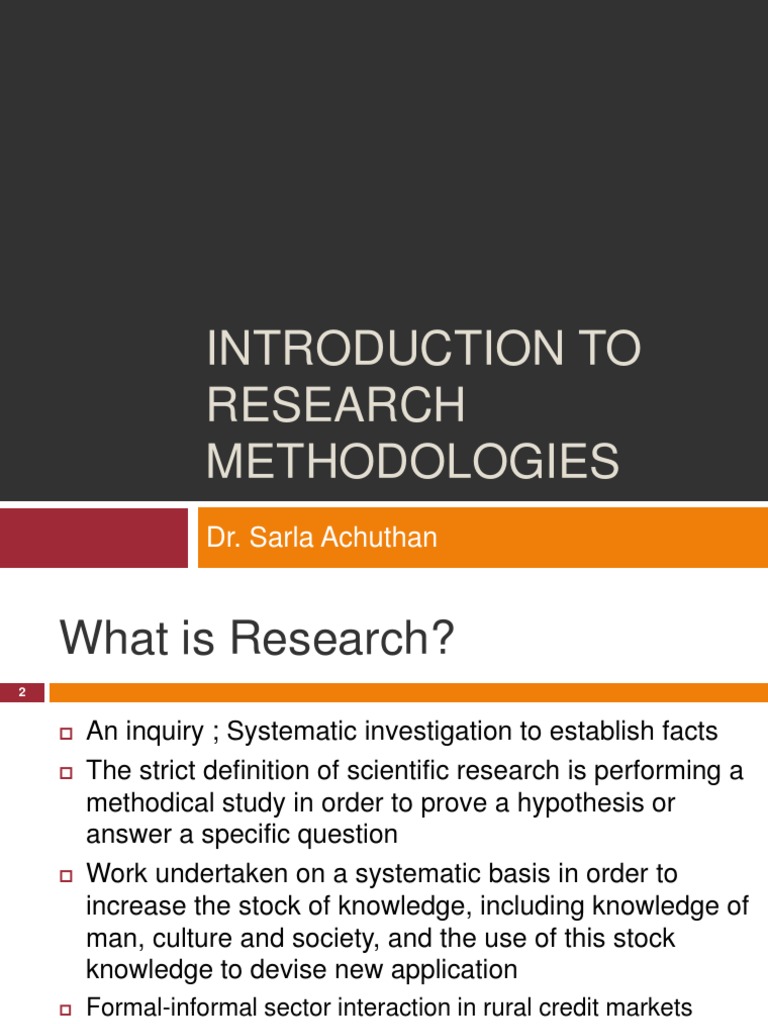 Introduction To Research Methodologies | PDF | Level Of Measurement ...