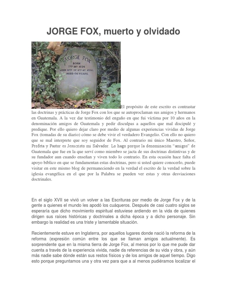Jorge Fox | PDF | Sacerdote | Jesús
