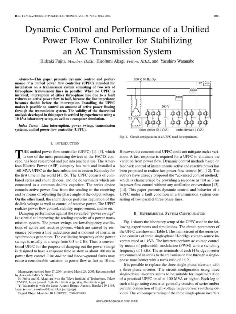 Dynamic Control and Performance of A Unified06 | PDF