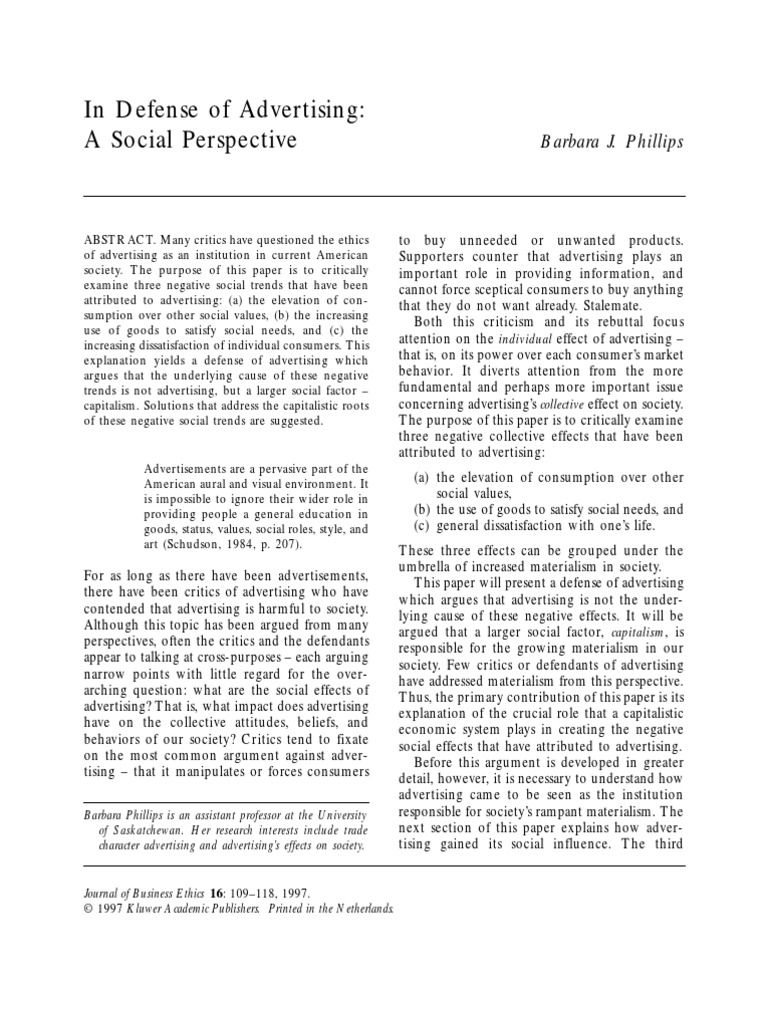 Defensive Advertising | Download Free PDF | Capitalism | Consumerism