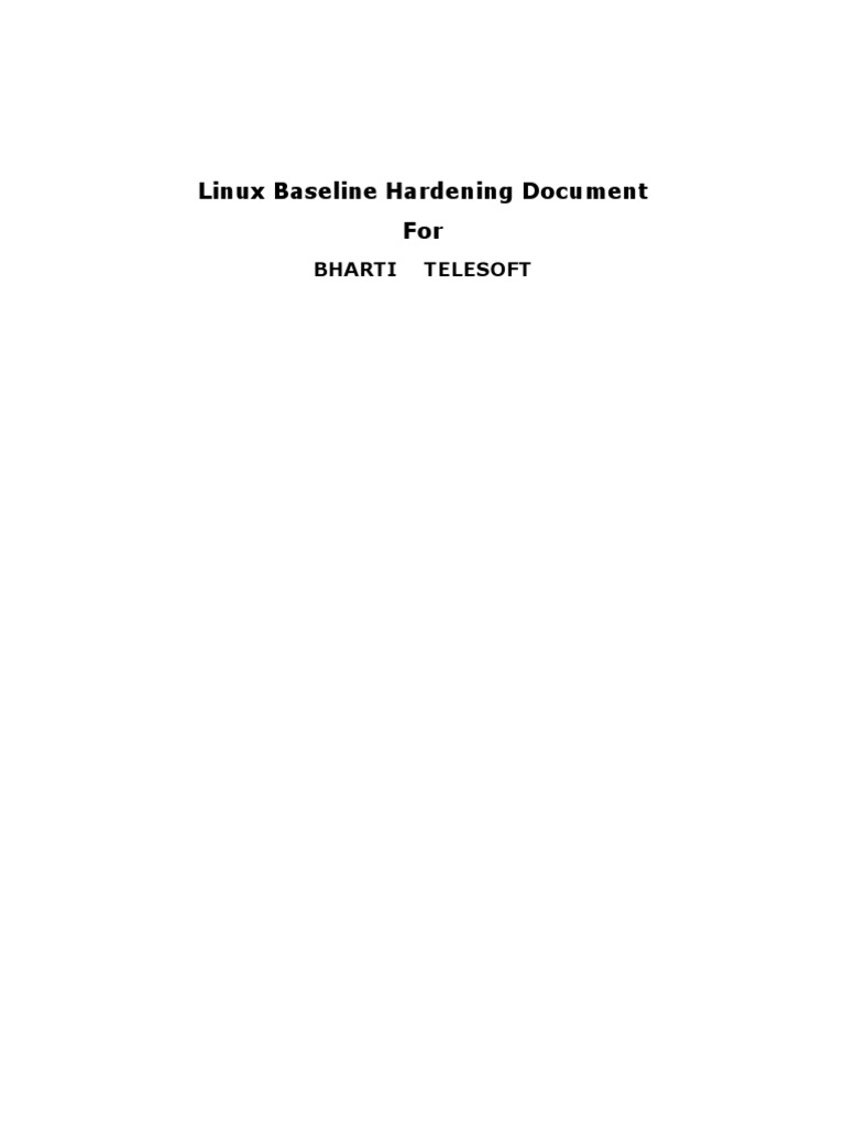 Linux Baseline Document Santosh | PDF | Superuser | File Transfer Protocol