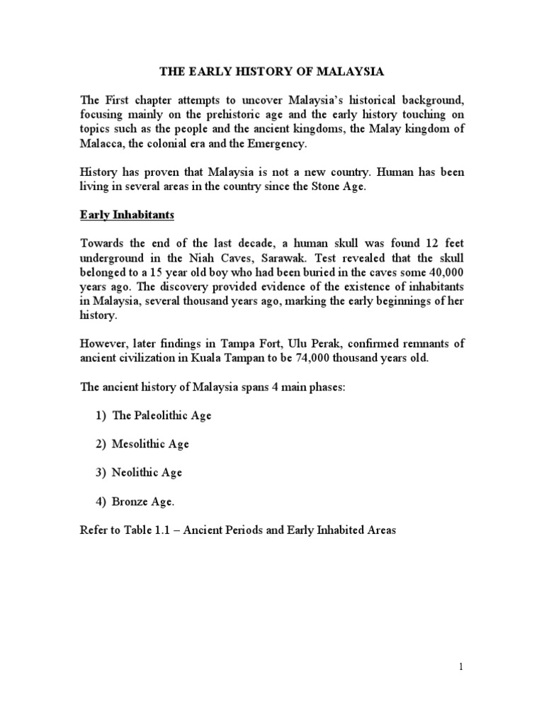 Early History of Malaysia | PDF | Malaysia | Association Of Southeast ...