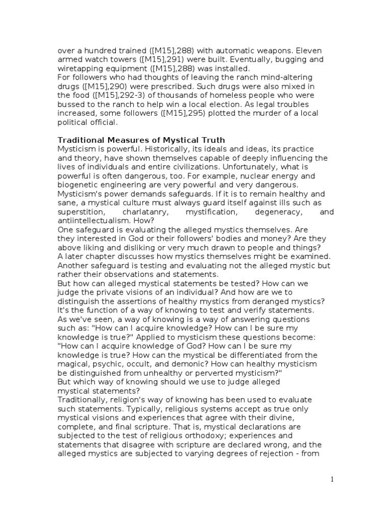 Evaluating Mysticism Through Science | PDF