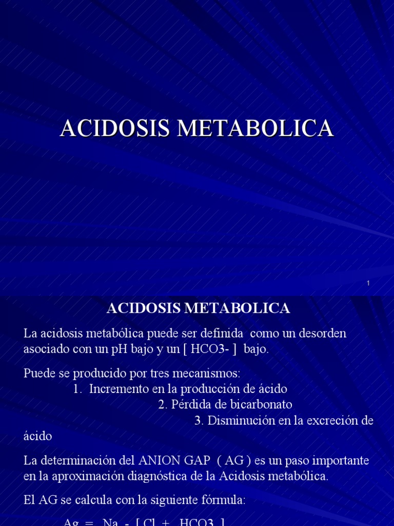 Acidosis Metabolica