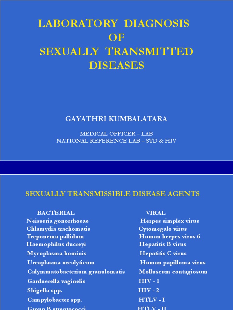 Laboratory Diagnosis of Sexually Transmited Diseases | PDF | Sexually ...
