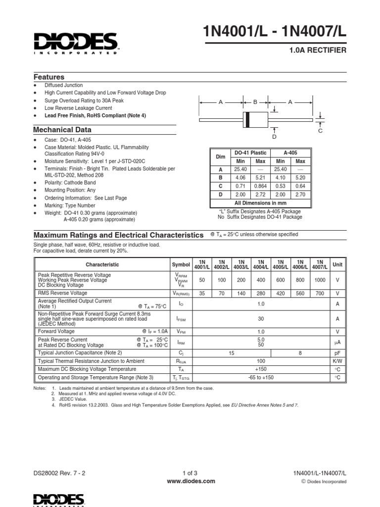1N400X | PDF | Rectifier | Capacitor