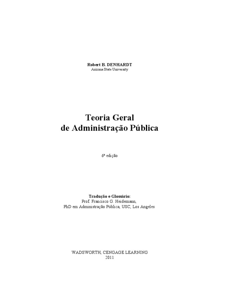 Teoria Geral da Administração Pública | PDF | Conhecimento | Governança ...